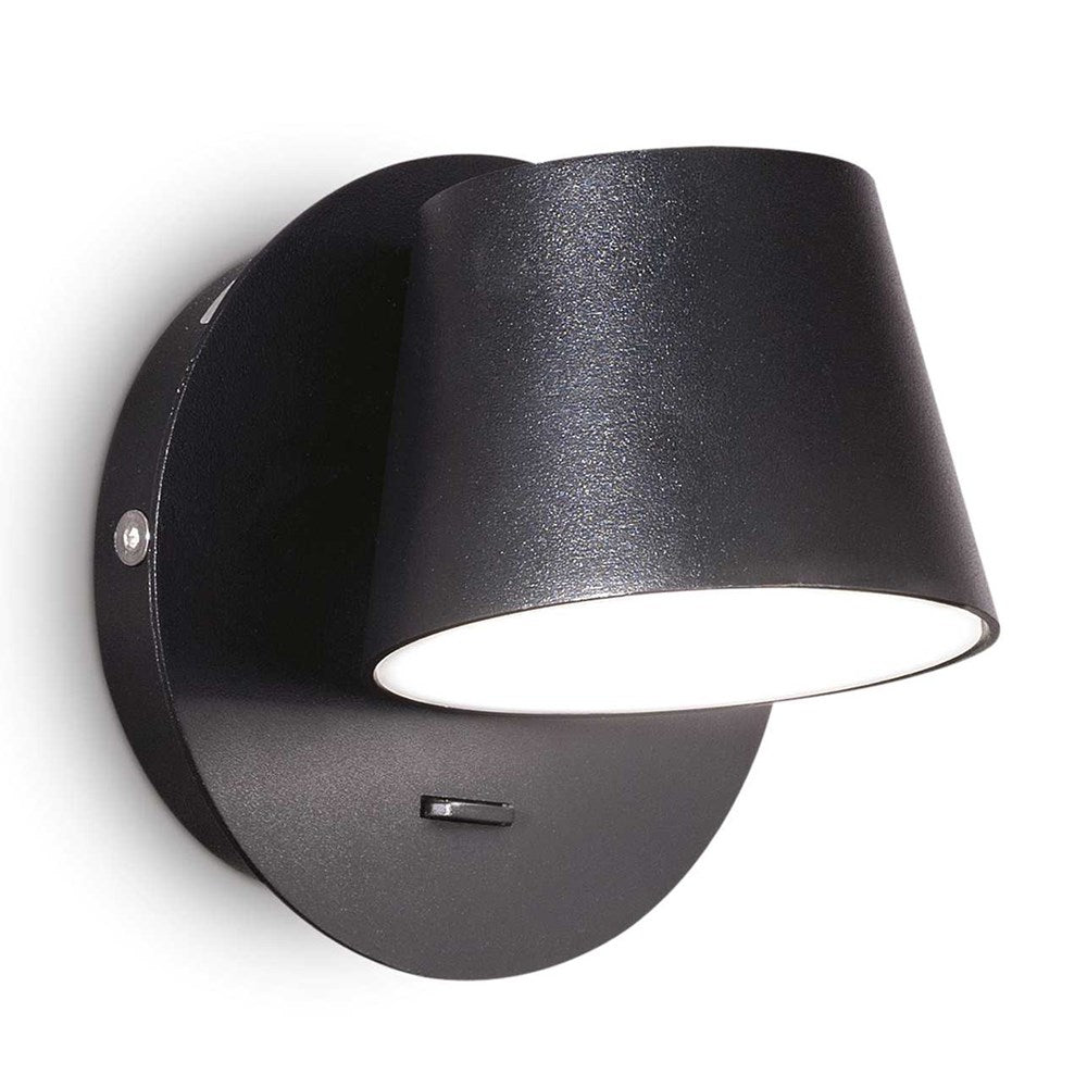 Ideal Lux 8I167121 | Gim Indoor LED Wall Light in Black