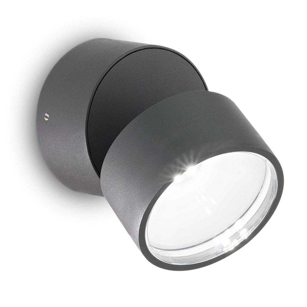 Ideal Lux 8I285450 | Omega Outdoor LED Wall Light Round