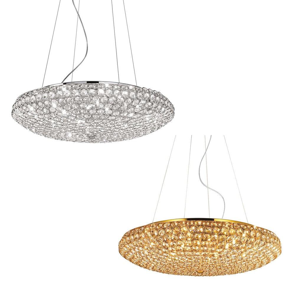Ideal Lux 8I088013 | King Pendant Light 12Lt in Chrome,