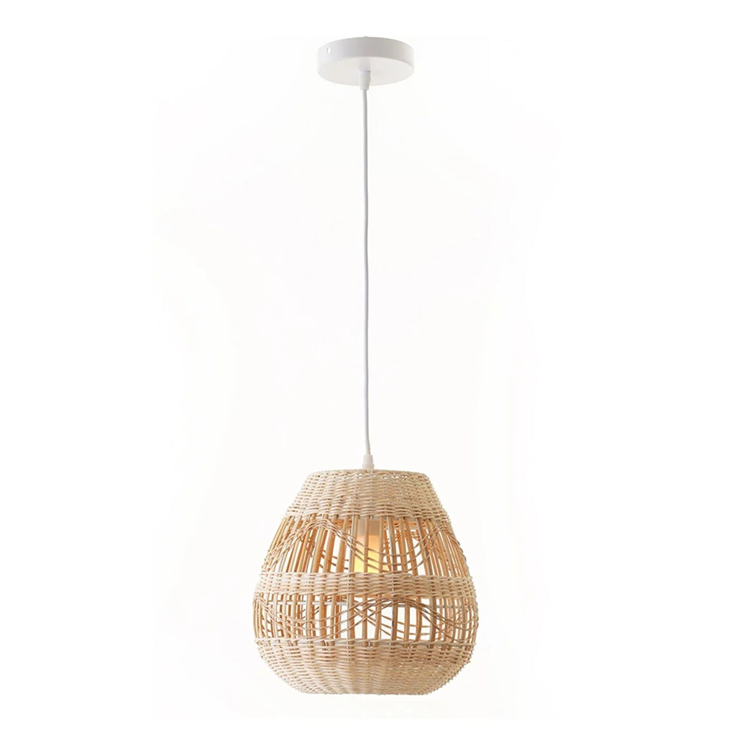 Lexi Lighting LL002PL091S | Shiri Small Rattan/Bamboo