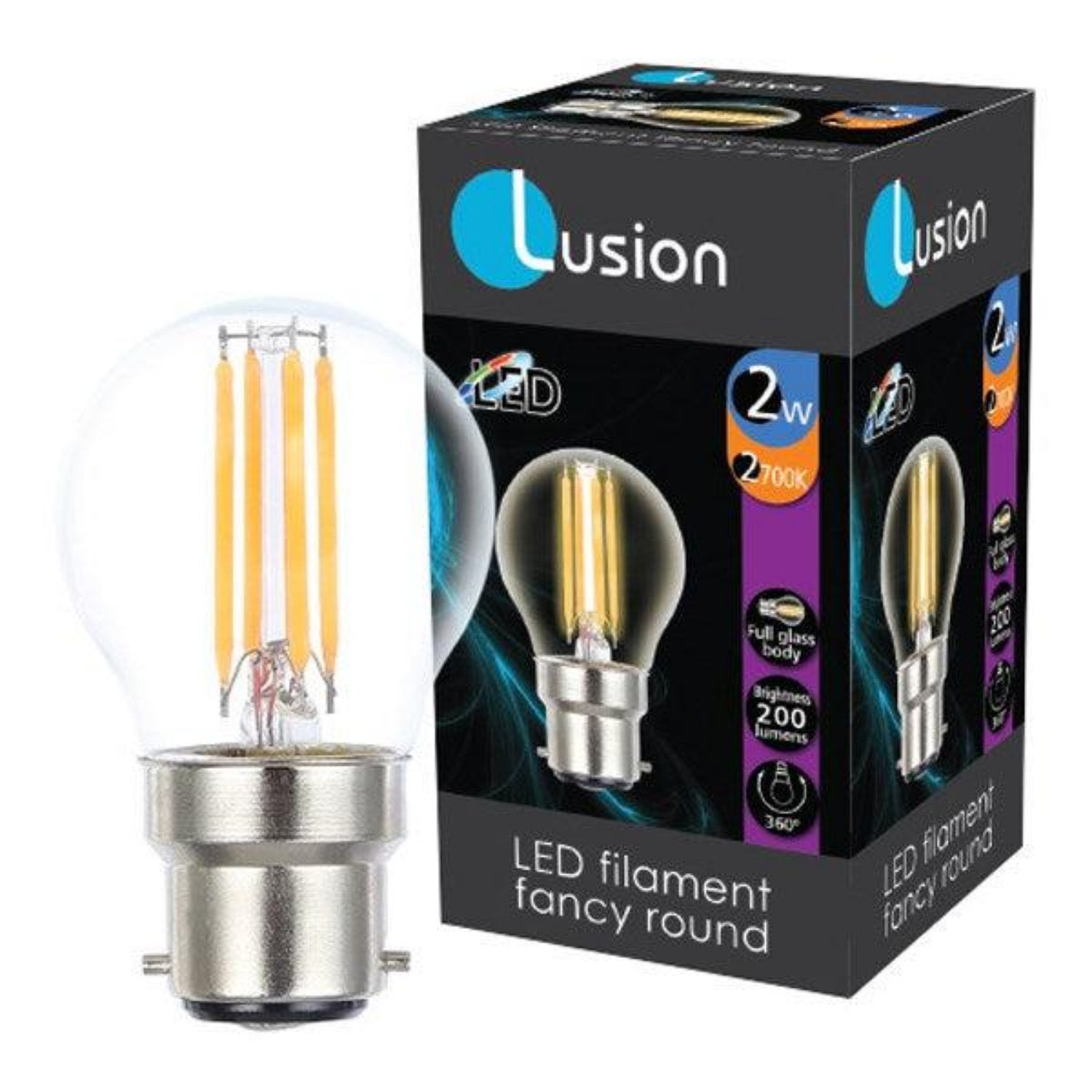 Lusion Lighting 20217-lusion | 2w LED B22 Fancy Round
