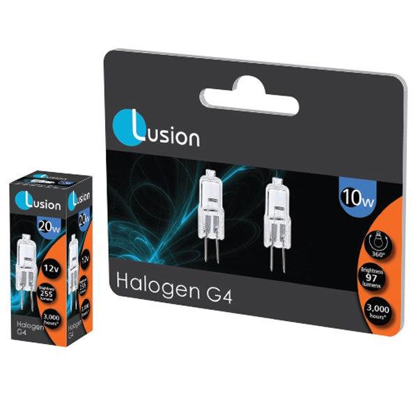 Lusion Lighting 30411-lusion | 10w, 20w Halogen G4 - The Lighting Outlet