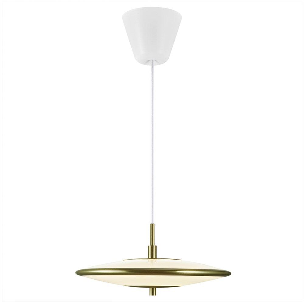 Nordlux Exclusive Blanche 32 LED Pendant Light 15w Brushed Brass/White