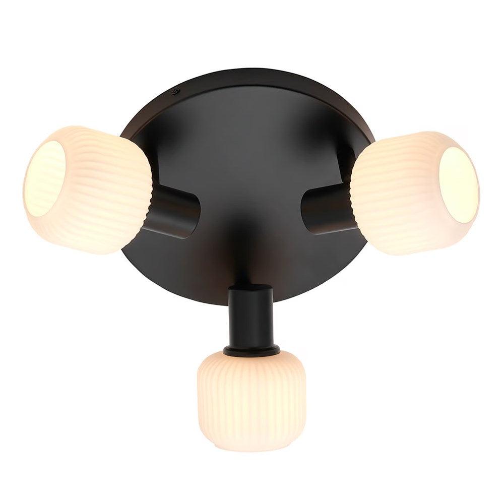 Nordlux Exclusive Milford Mini 3-Rondel Ceiling Light in Black