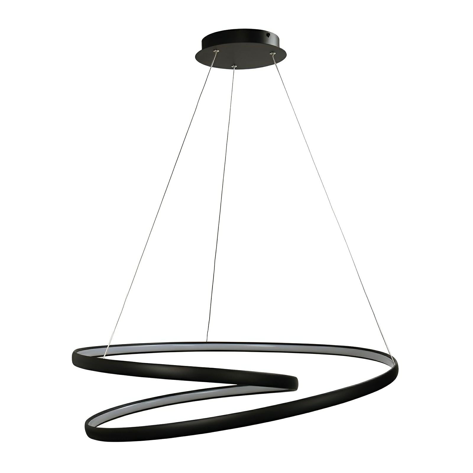 Oriel Lighting OL60954/80BK | LED Spiral Pendant Light