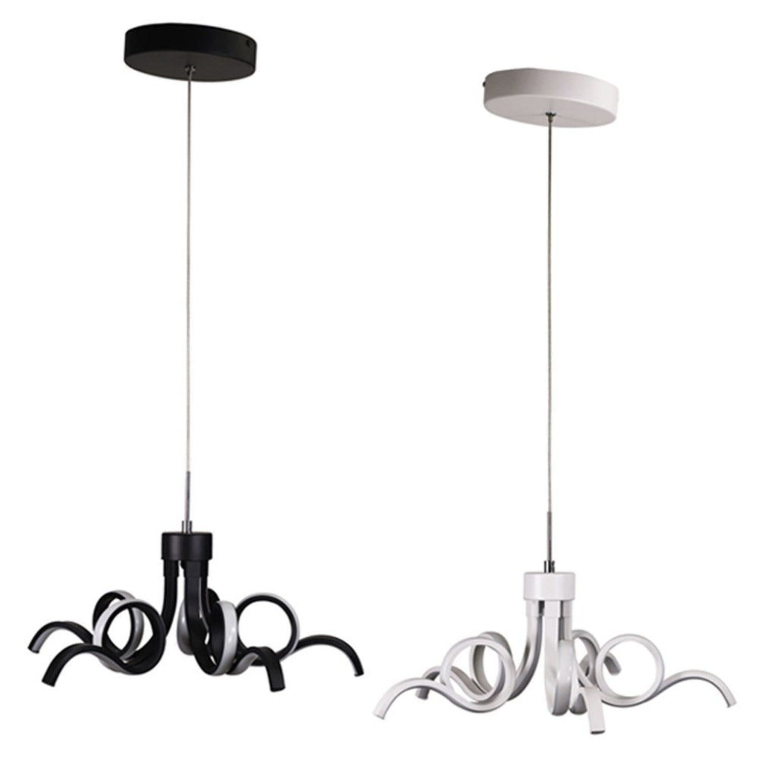 Oriel Lighting OL60973/50BK | Noodle LED Pendant Light