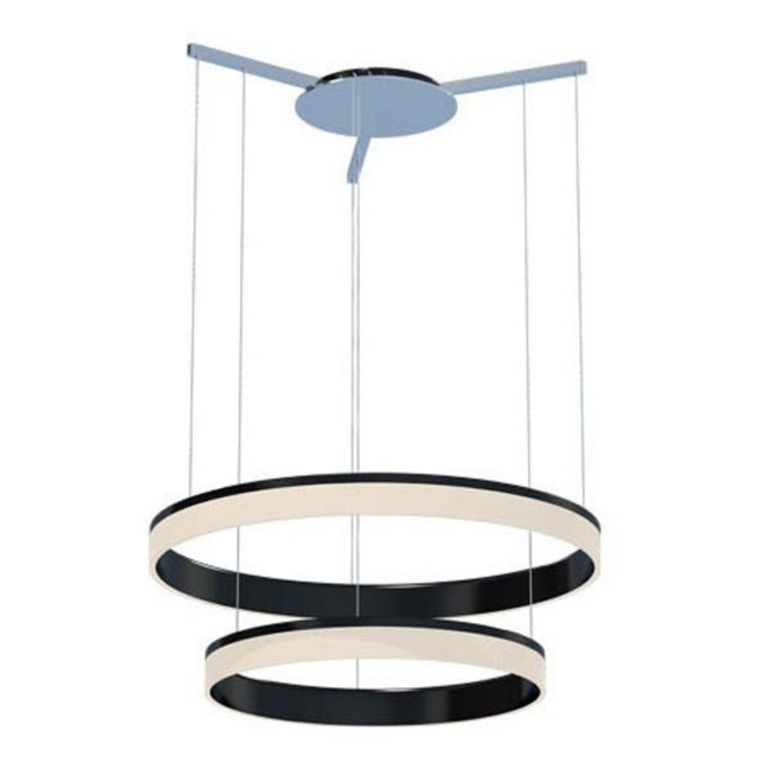 SAL Lighting SPL3200/2R BK | Ring LED Pendant Light in
