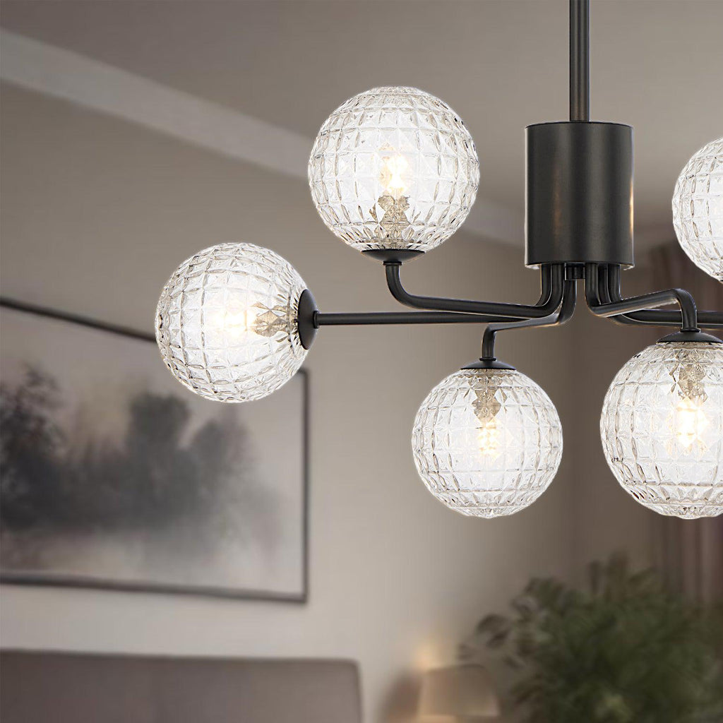 Felton 6Lt Pendant Light in Antique Gold or Black - The Lighting Outlet