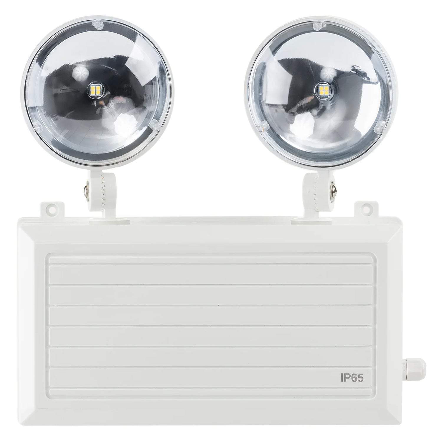Twin Spot 2 x 3w Emergency Light in Matt White | The Lighting Outlet