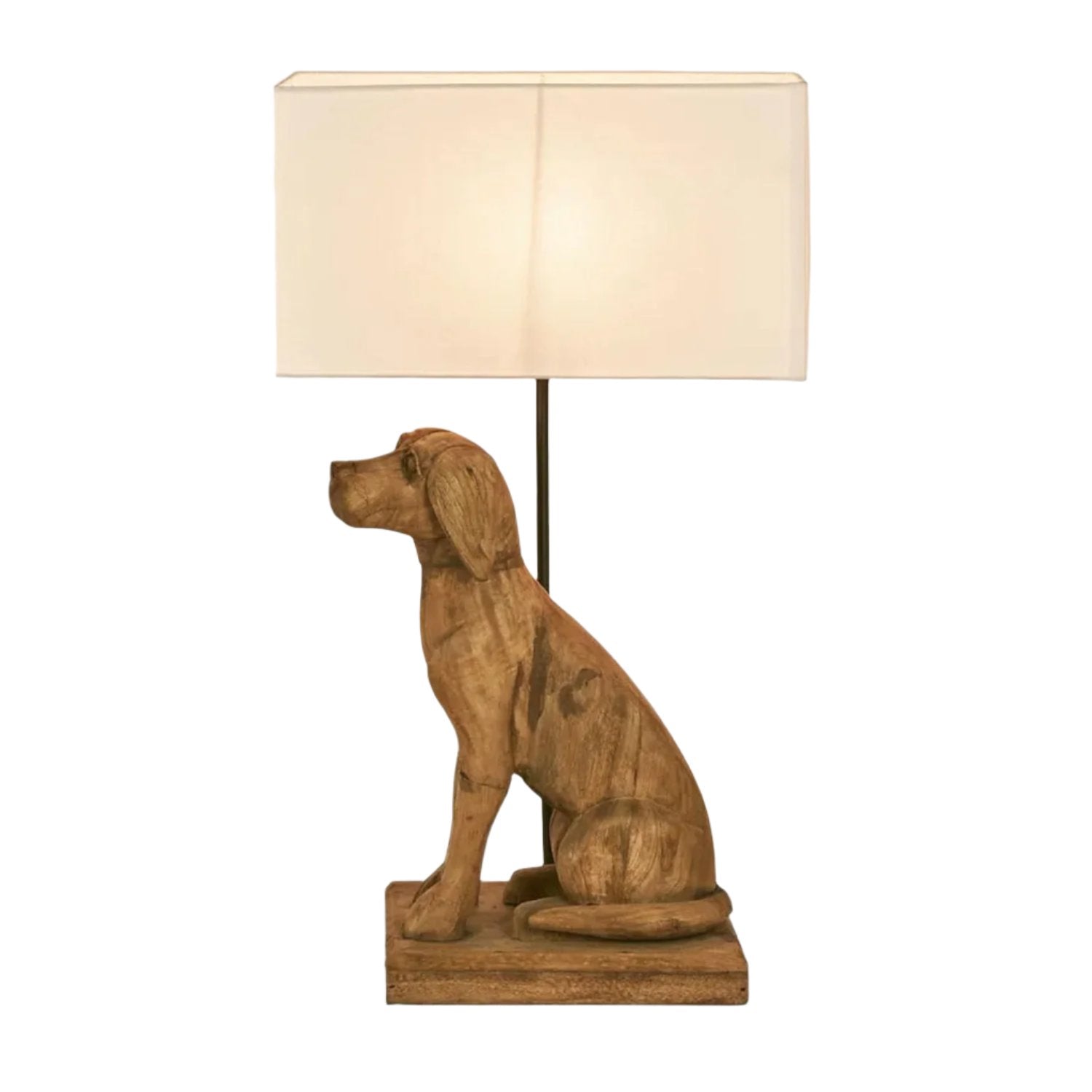 Zaffero KITZAF10379 | Thelma Wooden Dog Table Lamp